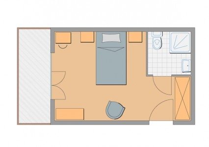 SGL Room standard - HOLUNDER - Hotel Cabana Grindelwald Schweiz